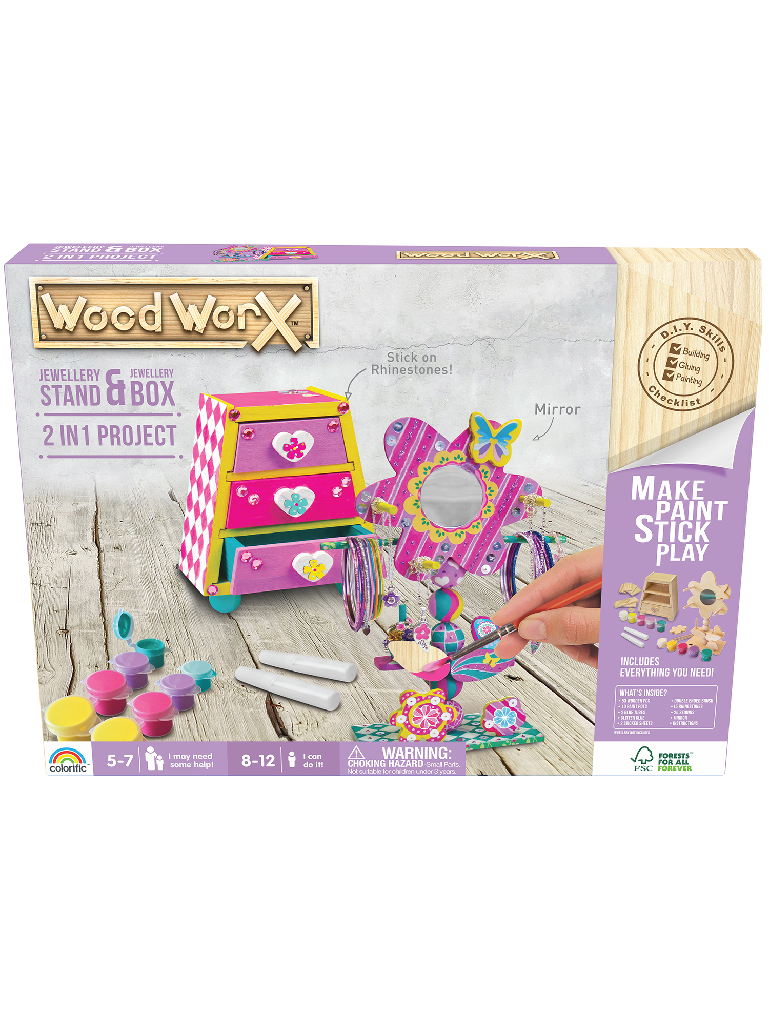 Wood WorX 2-in-1 Jewellery Box Project & Jewellery Stand Project - Goliath